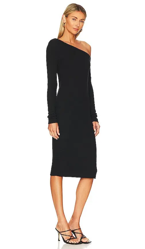 Enza Costa Sweater Knit Slouch Shoulder Dress