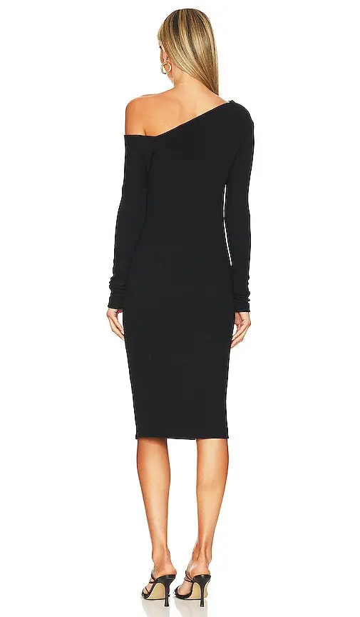 Enza Costa Sweater Knit Slouch Shoulder Dress
