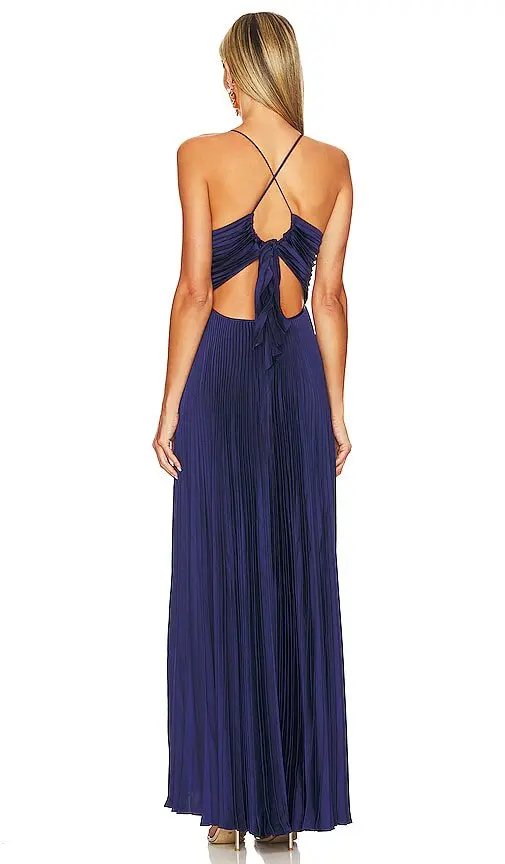 strapless open back dress Issey Miyake Curved Pleats Dress – Antidote Fashion and Lifestyle main image 1