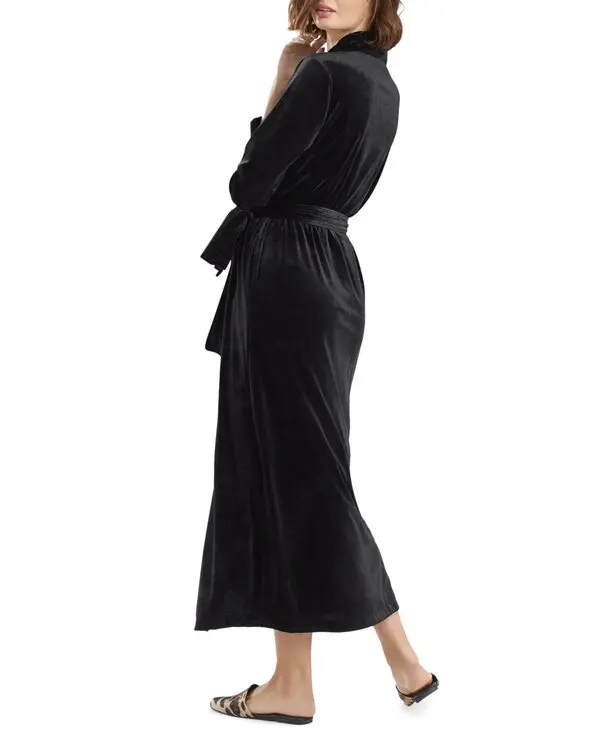 Natori Natalie Velvet Robe - Black