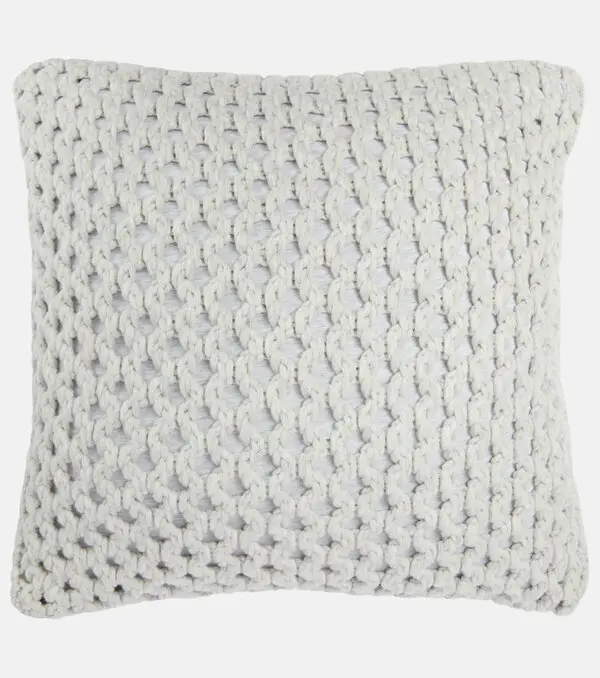 Brunello Cucinelli Cashmere And Cotton Cushion - Grey