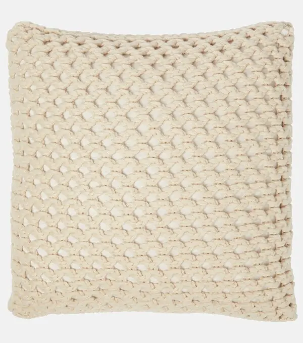 Brunello Cucinelli Cashmere And Cotton Cushion - Grey