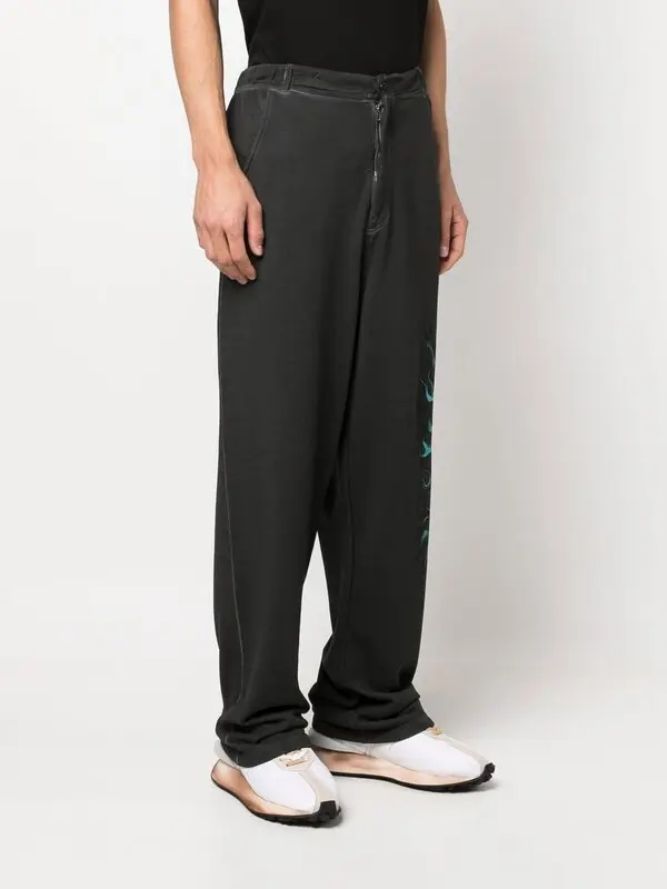 Roberto Cavalli Graphic-print Straight Trousers
