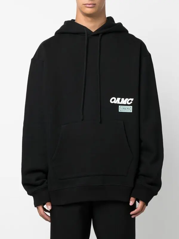 OAMC Printed Logo Hoodie - Black
