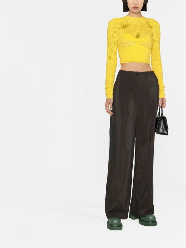 AMBUSH Crochet Hearts Cropped Jumper