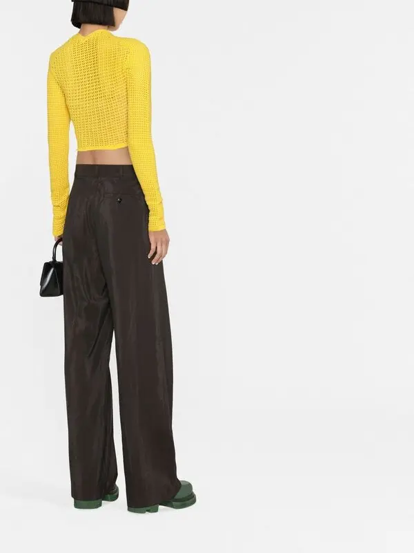 AMBUSH Crochet Hearts Cropped Jumper