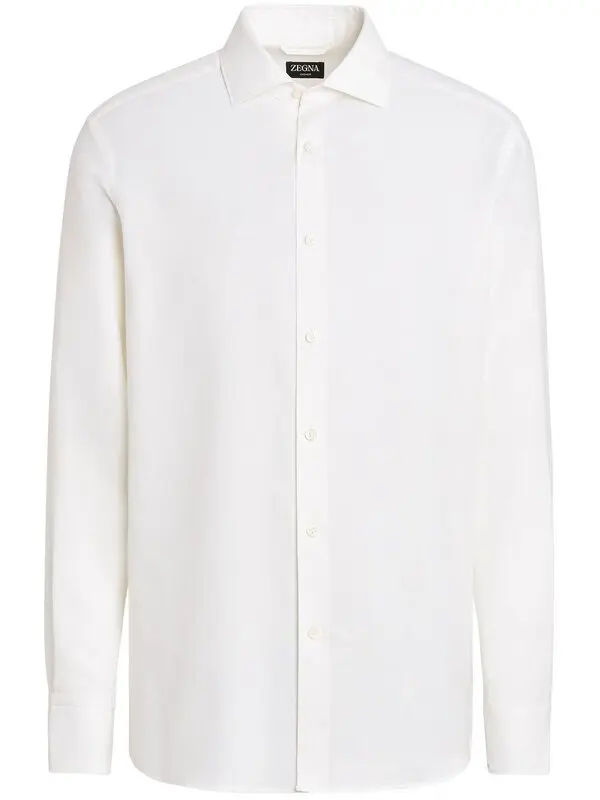 Zegna Cashco Long-sleeve Shirt - White
