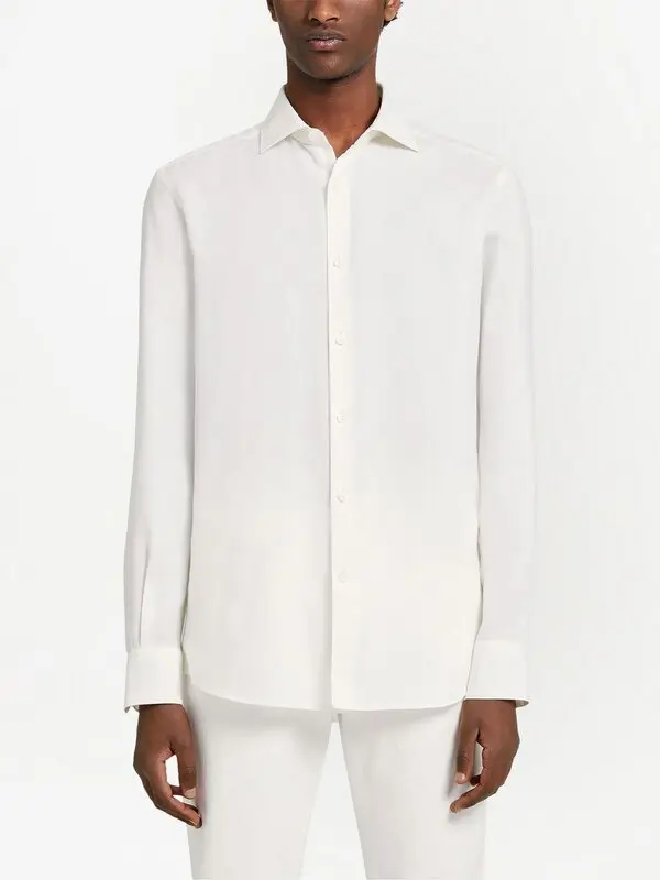 Zegna Cashco Long-sleeve Shirt - White