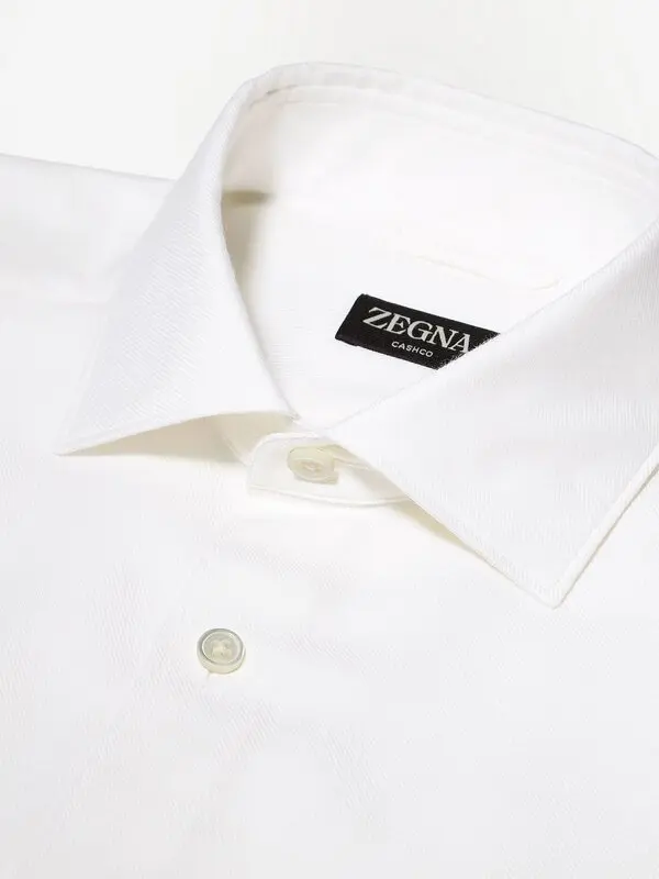 Zegna Cashco Long-sleeve Shirt - White