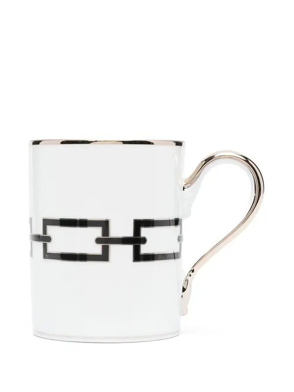 GINORI 1735 Chain-print Porcelain Mug