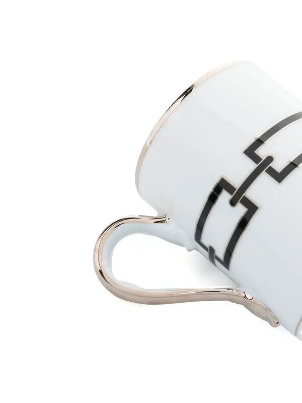 GINORI 1735 Chain-print Porcelain Mug