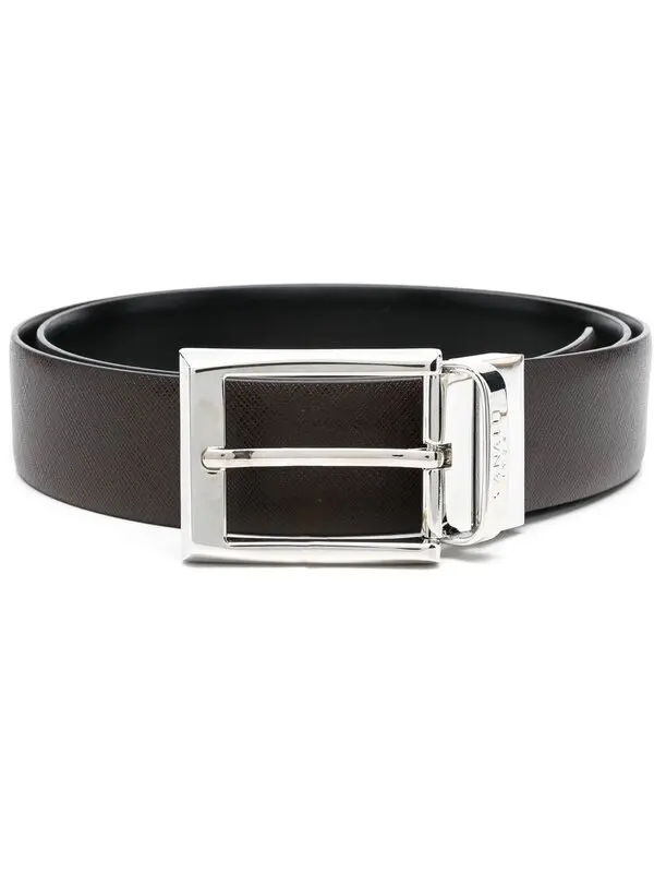 Canali Buckled Leather Belt - Brown
