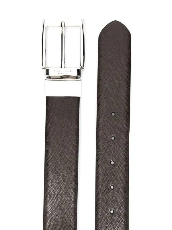 Canali Buckled Leather Belt