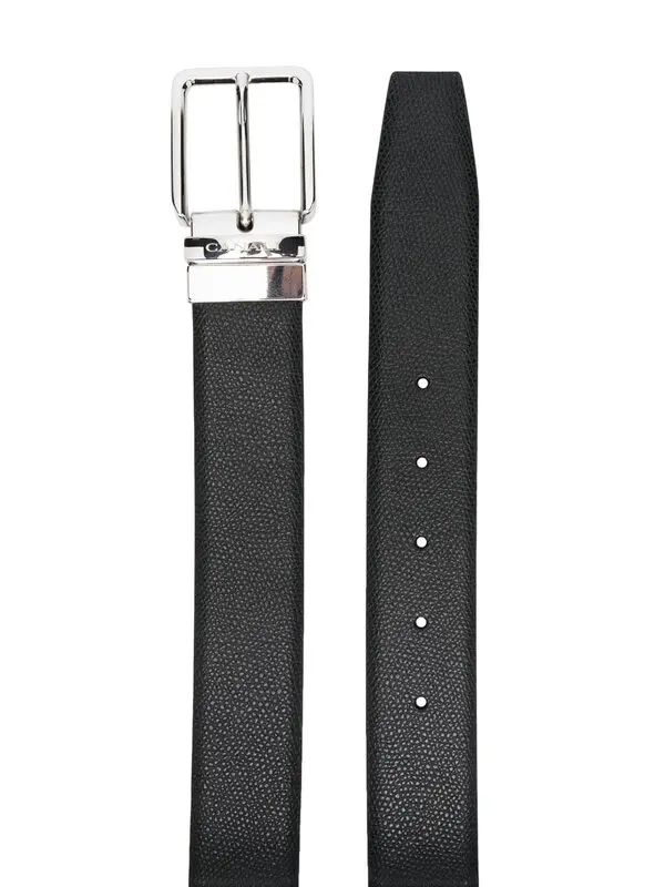 Canali Buckled Leather Belt