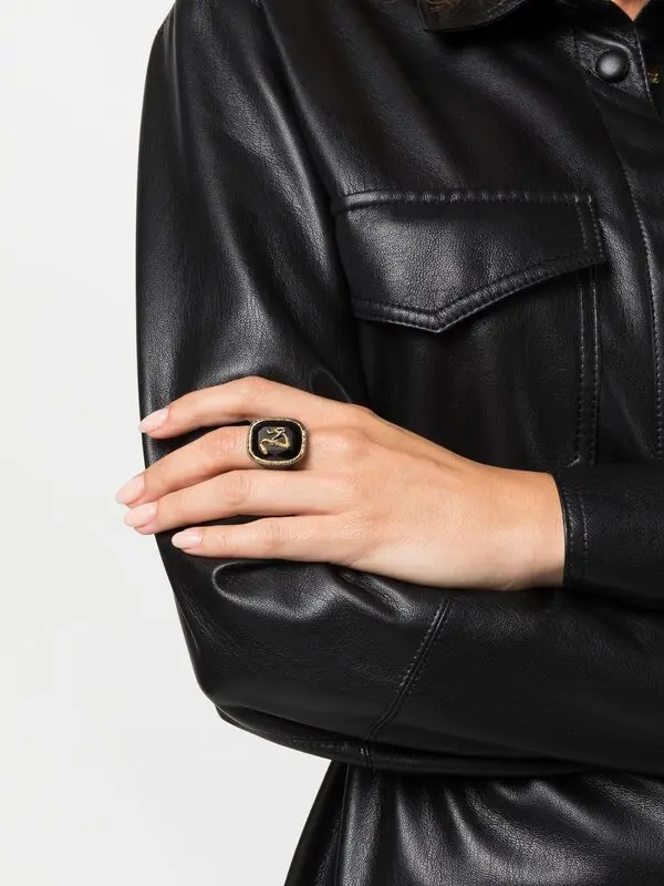 Zadig&Voltaire Logo Plaque Signet Ring