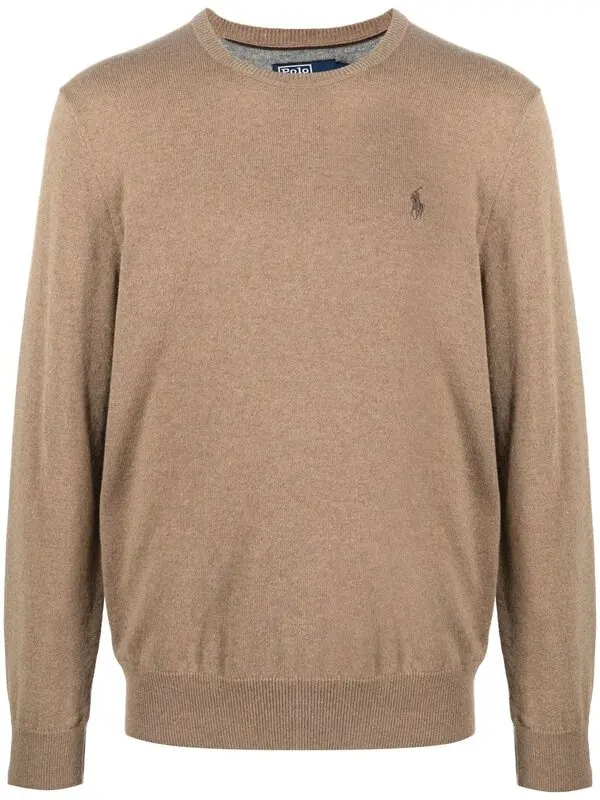 Polo Ralph Lauren Polo Pony-embroidered Wool Jumper - Brown