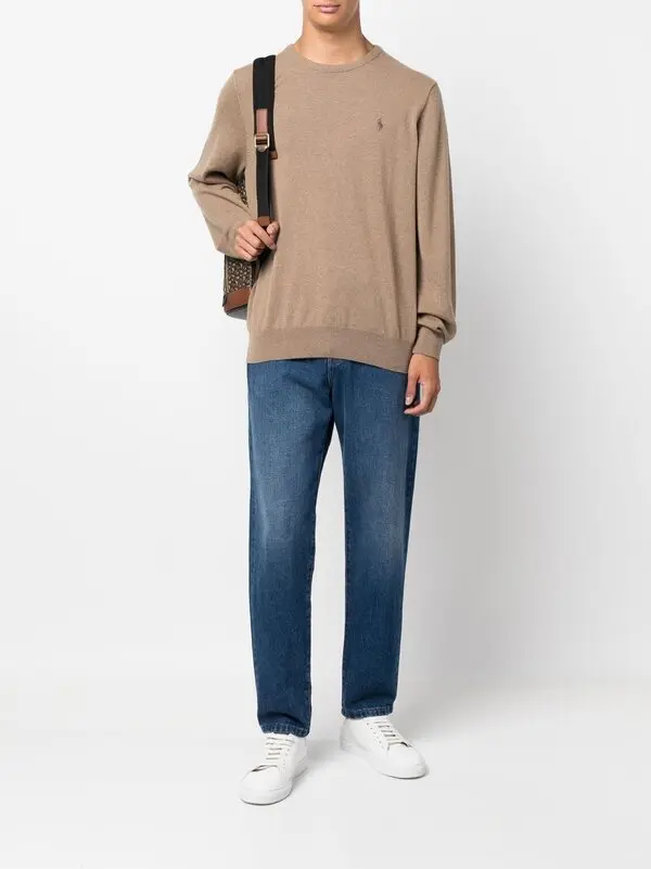 Polo Ralph Lauren Polo Pony-embroidered Wool Jumper - Brown