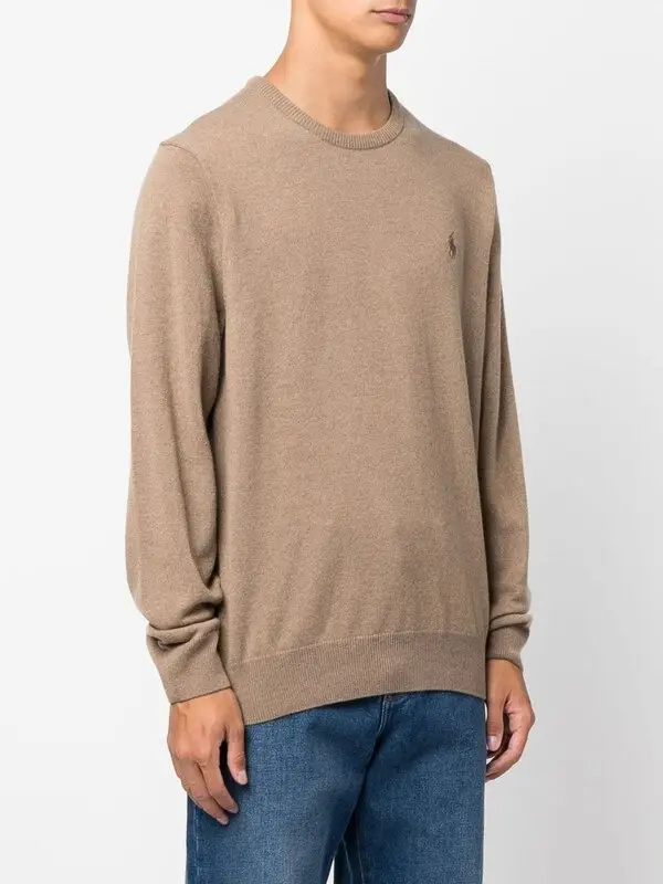 Polo Ralph Lauren Polo Pony-embroidered Wool Jumper - Brown