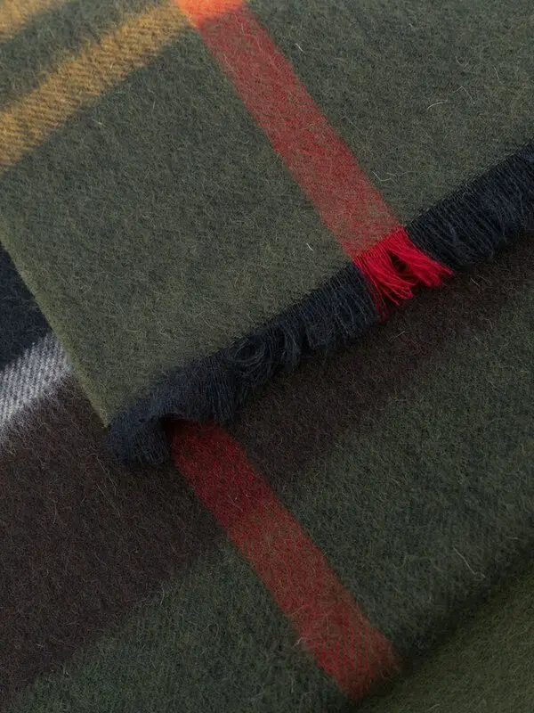 Barbour Tartan-pattern Wool Scarf
