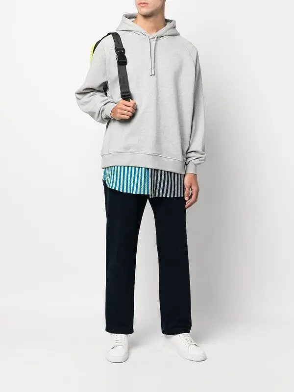 Sunnei Long-sleeve Striped Layered Hoodie