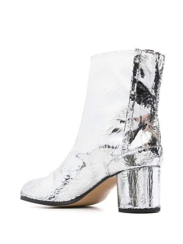 MAISON MARGIELA Tabi 60mm Mirror-effect Ankle Boots - Silver