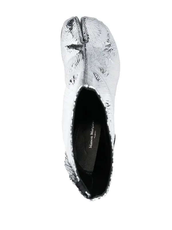 MAISON MARGIELA Tabi 60mm Mirror-effect Ankle Boots - Silver