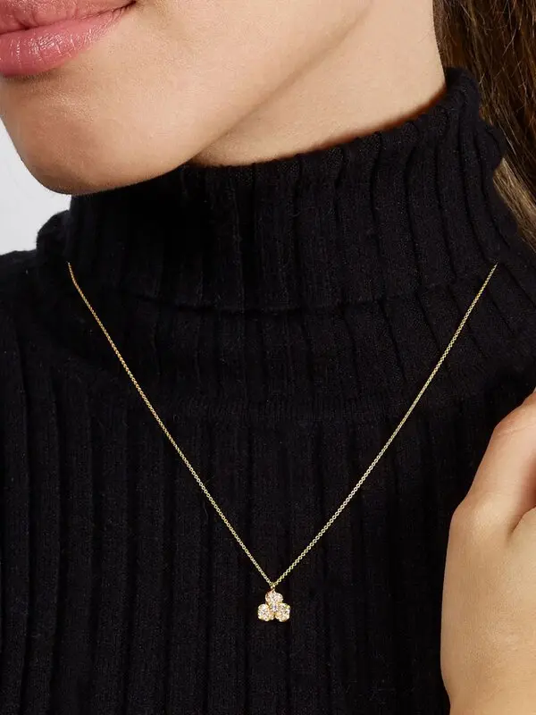 LEO PIZZO Candy Flora Diamond Pendant Necklace - Gold