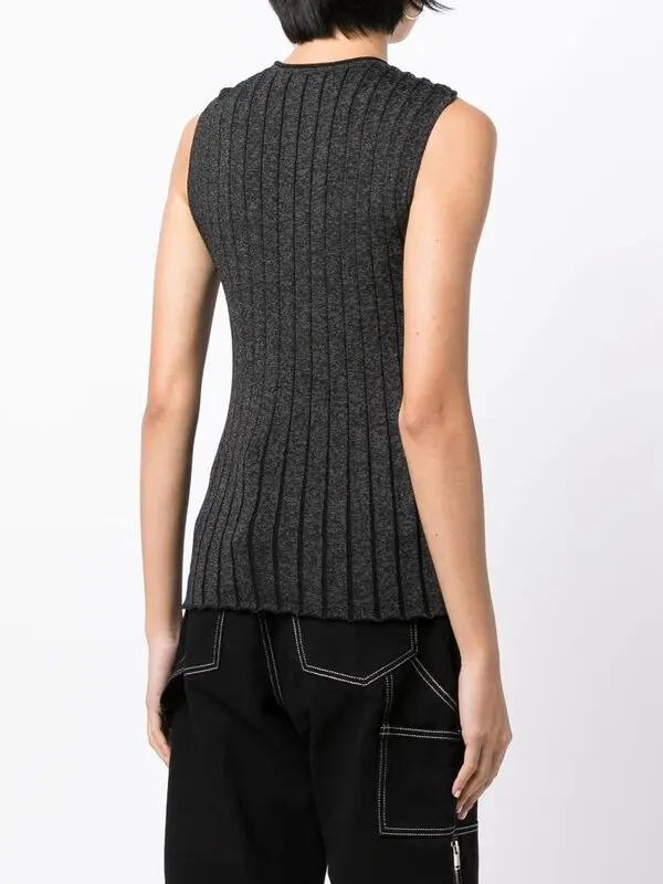 DION LEE Braided-detail Knit Top