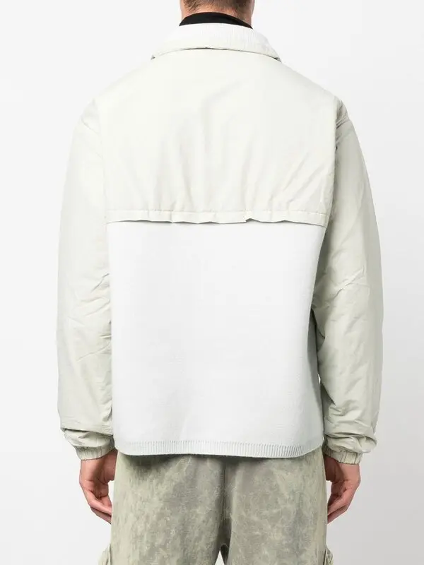 DIESEL® Wool Blend Logo Print Zip-front Jumper