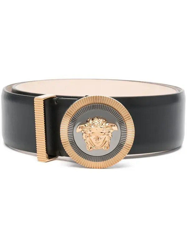 Versace Medusa Logo-buckle Belt - Black