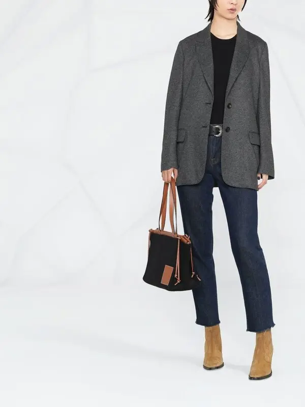Brunello Cucinelli Single-breasted Cashmere Blazer - Grey