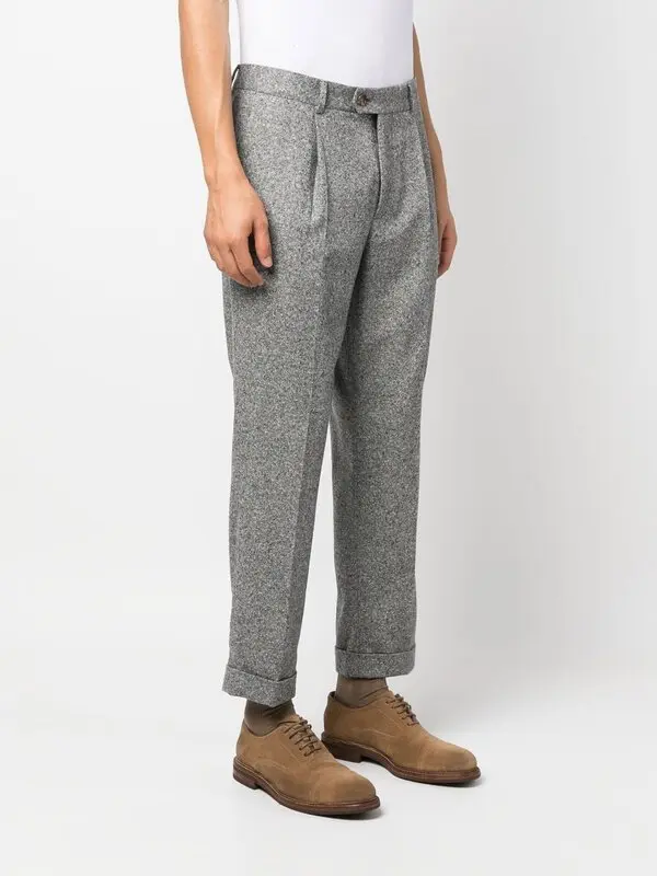 Brunello Cucinelli Wool Straight-leg Trousers