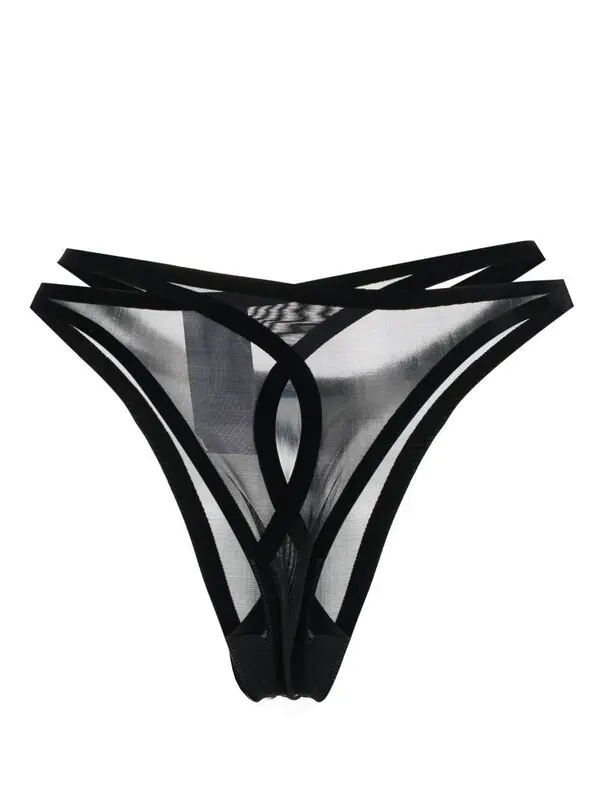 Wolford X Mugler Flock Shaping Thong