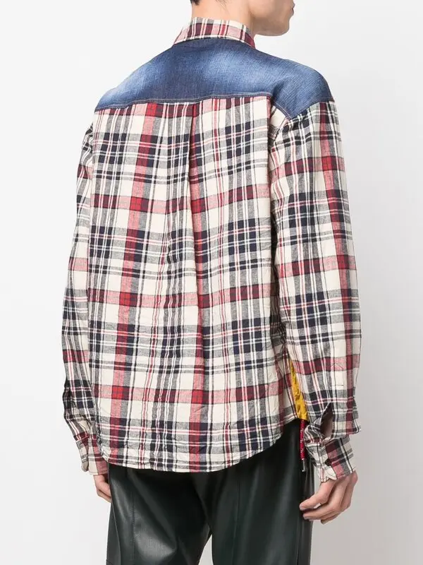Dsquared2 Panelled Check-print Shirt