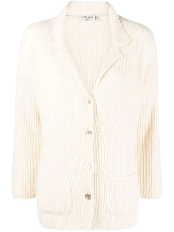 CORTE DI KEL Ribbed Knit Cardigan