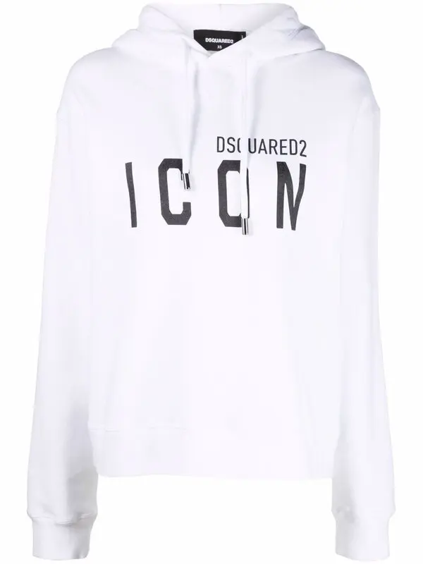 Dsquared2 Icon Cotton Hoodie - White