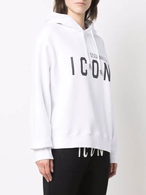 Dsquared2 Icon Cotton Hoodie - White