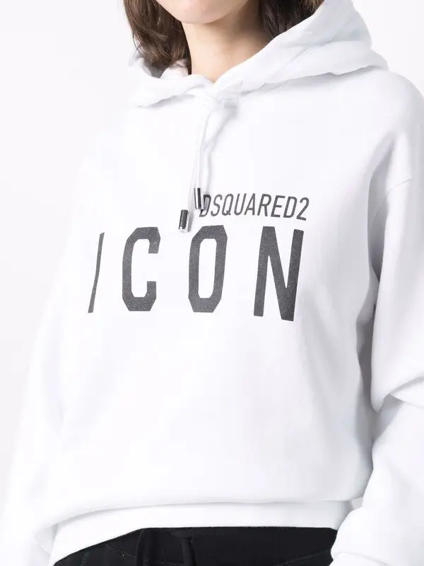 Dsquared2 Icon Cotton Hoodie - White