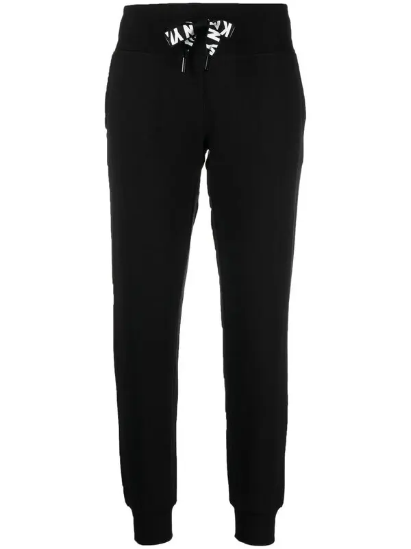 Dkny Logo-print Drawstring Track Pants - Black