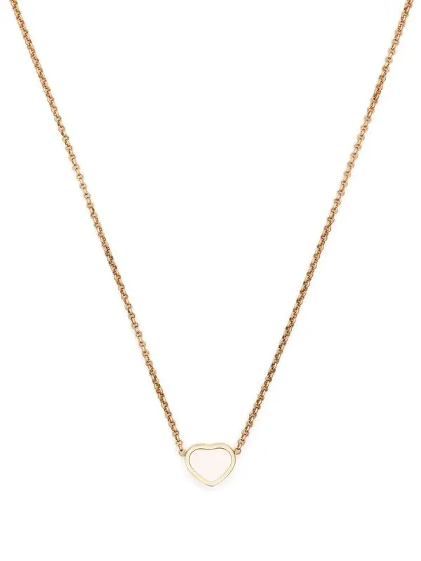 Chopard 18kt Rose Gold My Happy Hearts Necklace - Pink