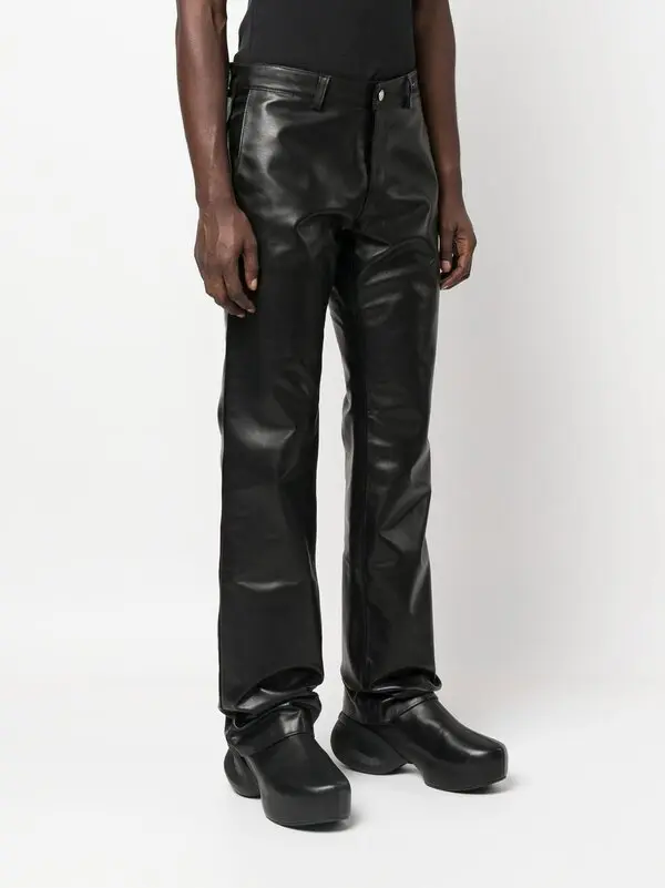 MISBHV Slight-flare Leather Trousers