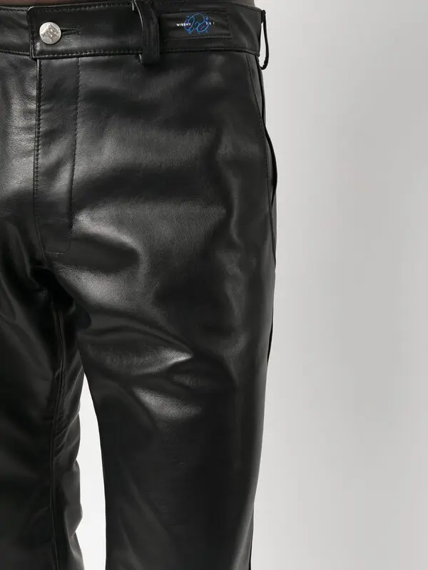 MISBHV Slight-flare Leather Trousers