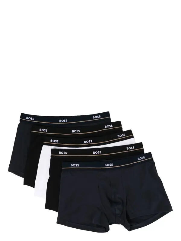 BOSS Logo-print Briefs - Black