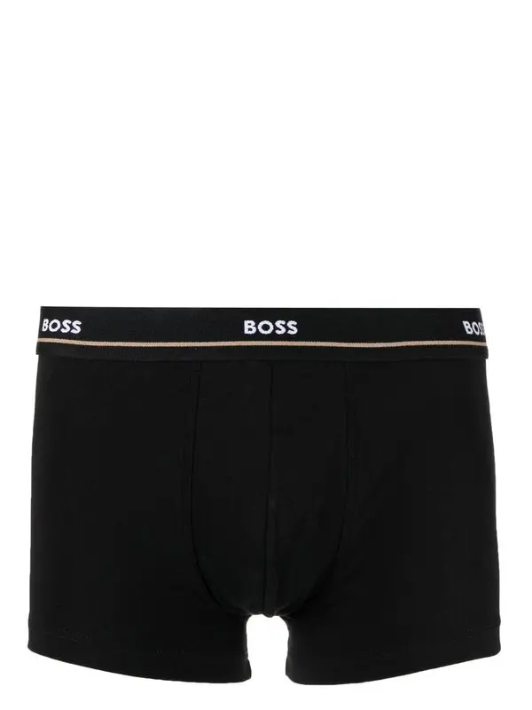 BOSS Logo-print Briefs - Black