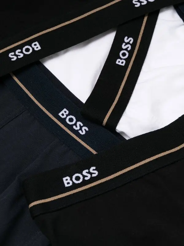 BOSS Logo-print Briefs - Black