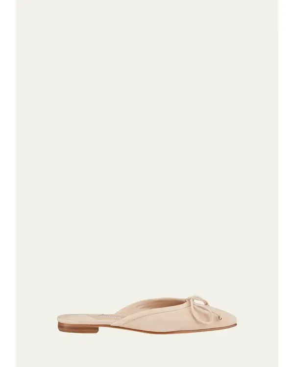 Manolo Blahnik Ballerimu Ballerina Mules - Beige