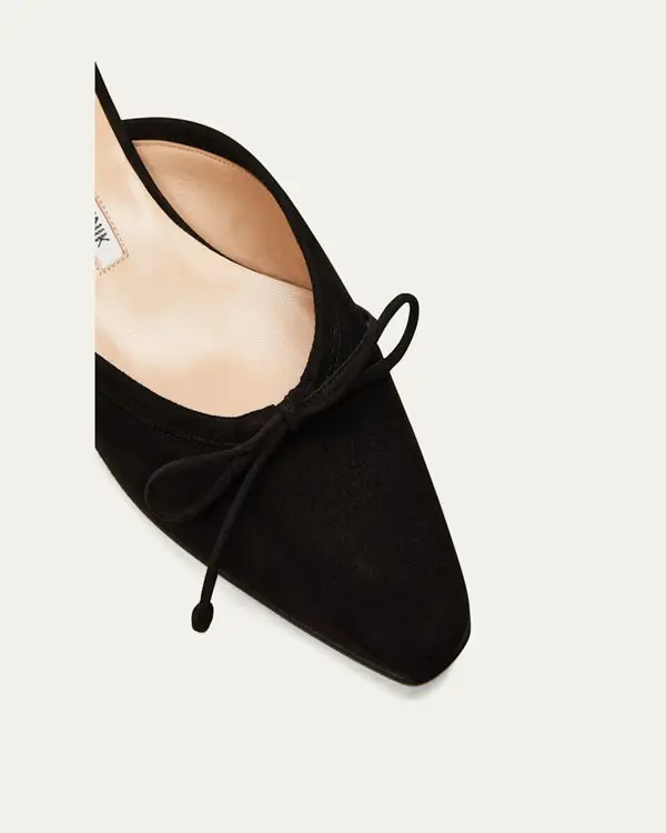 Manolo Blahnik Ballerimu Ballerina Mules - Black