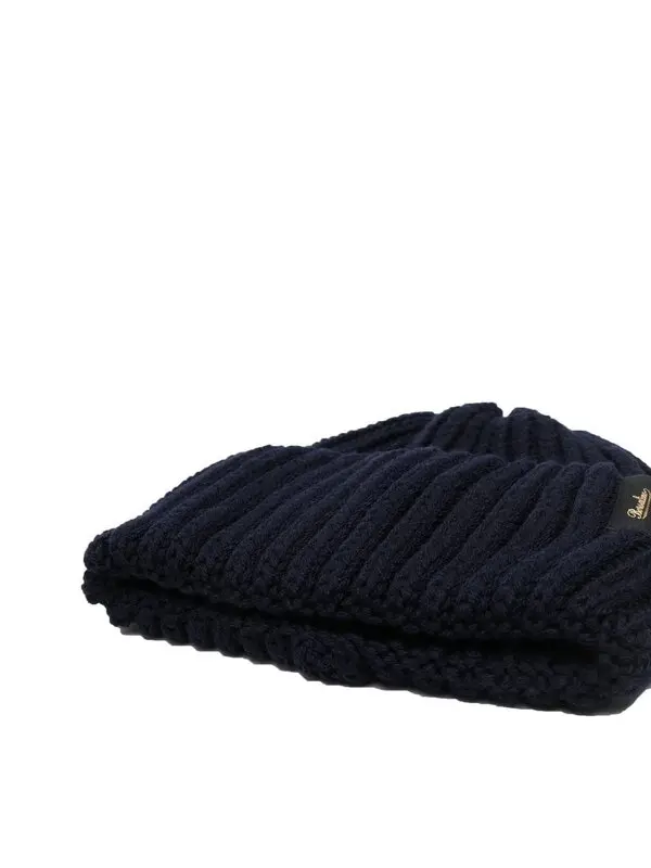 Borsalino Ribbed Knitted Beanie - Blue