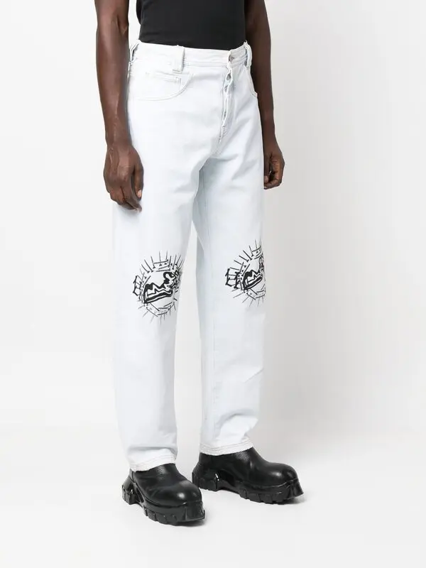 44 LABEL GROUP Graphic-print Jeans