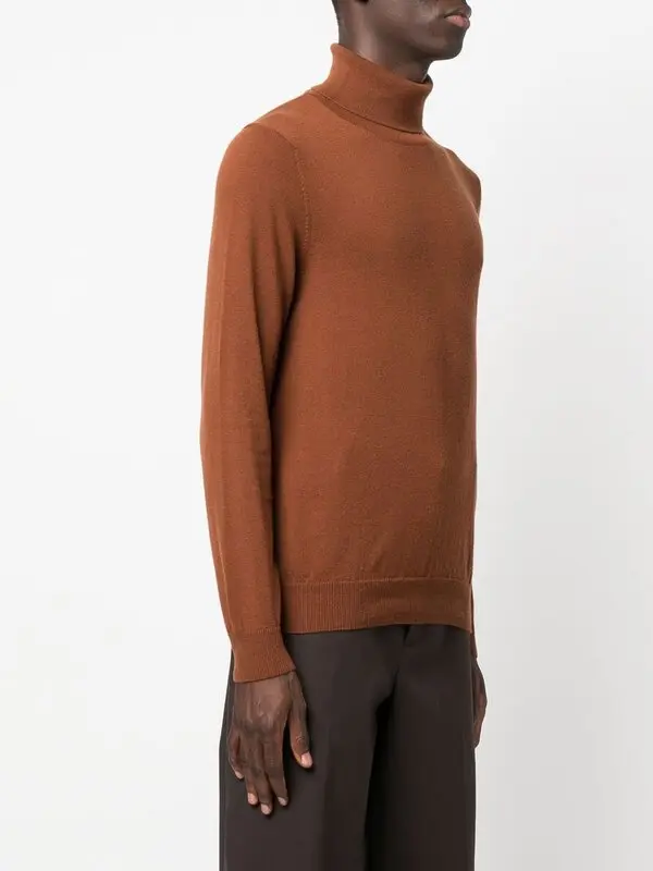 ZANONE Roll-neck Knit Jumper - Brown